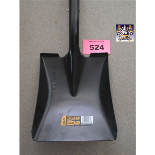 NEW: TOLSEN STEEL SQUARE SHOVEL WITH D-HANDLE
