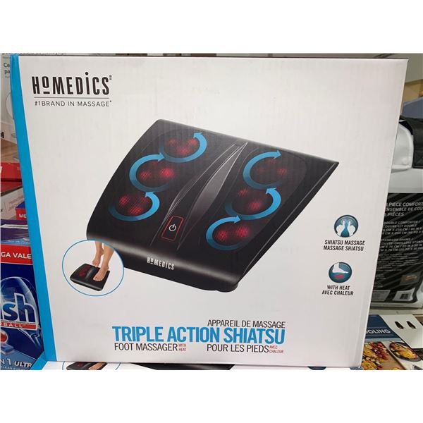 Homedics Triple Auction Shiatsu Foot Massager W Heat