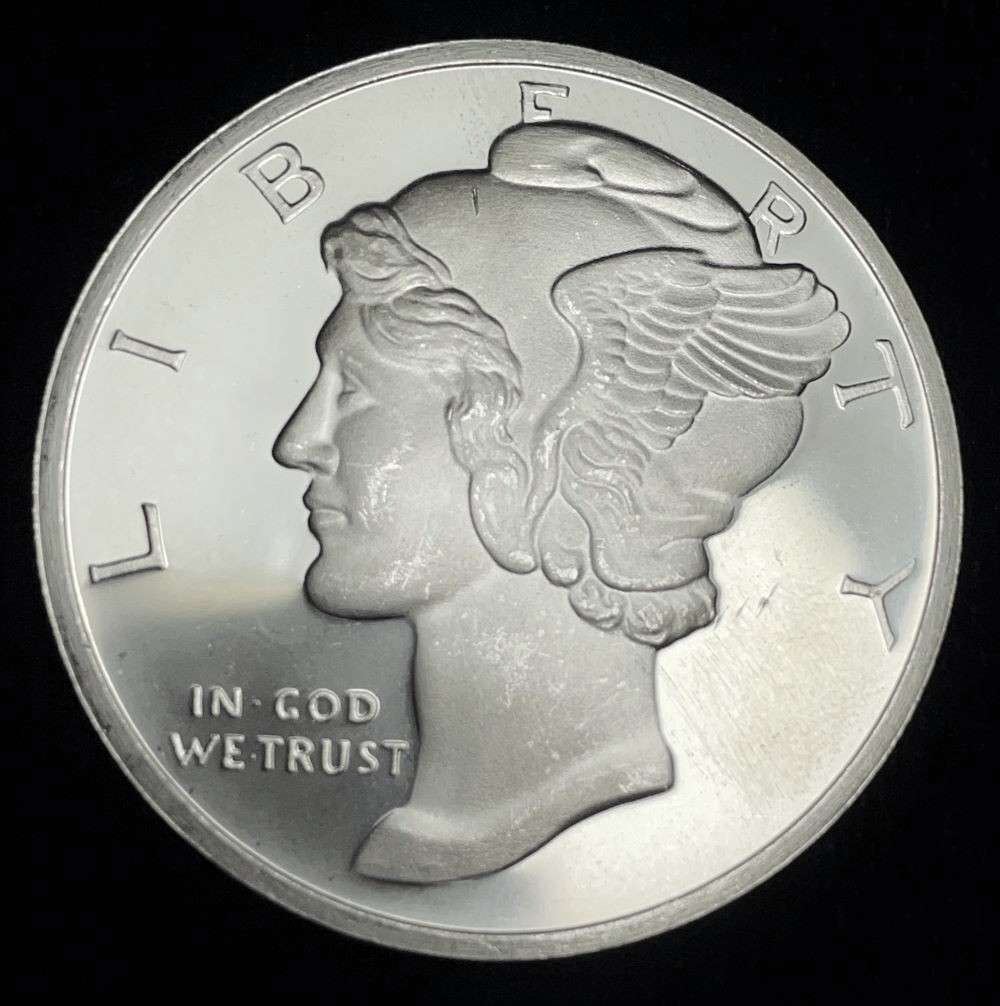 Mercury Dime Design Proof 1 ozt .999 Silver
