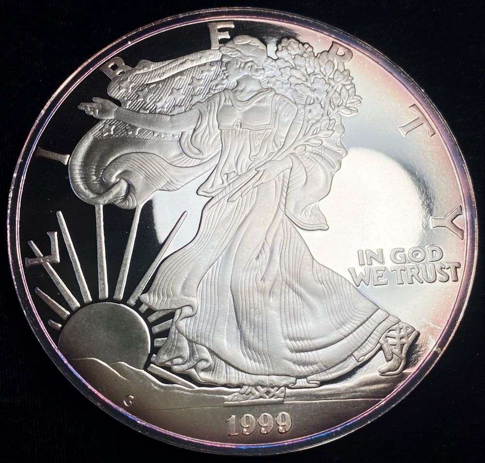 Giant Quarter Pound Proof 1999 American Silver Eagle Design .999 Silver ...