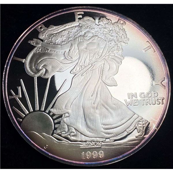 Giant Quarter Pound Proof 1999 American Silver Eagle Design .999 Silver ...
