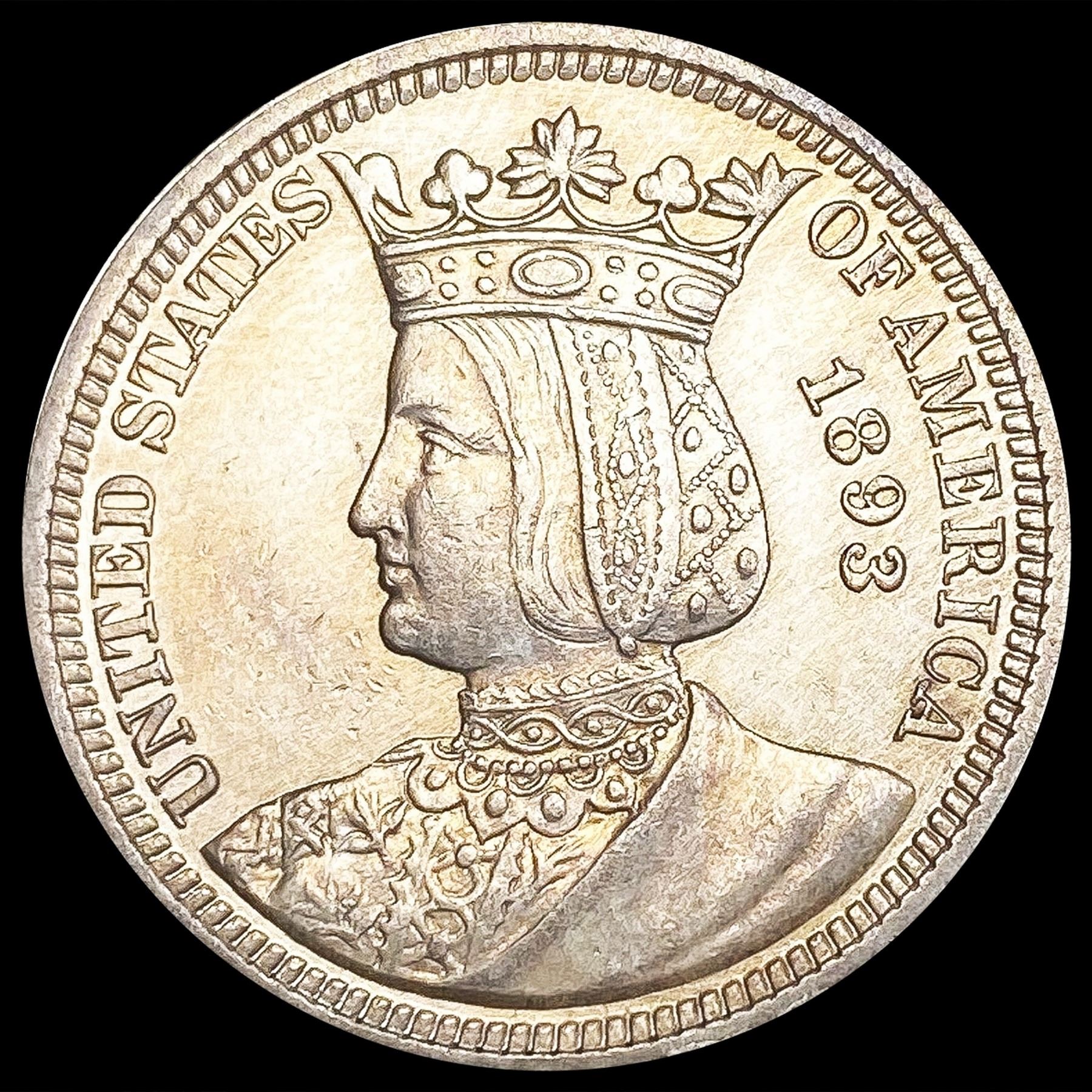 1893 Isabella Silver Quarter UNCIRCULATED