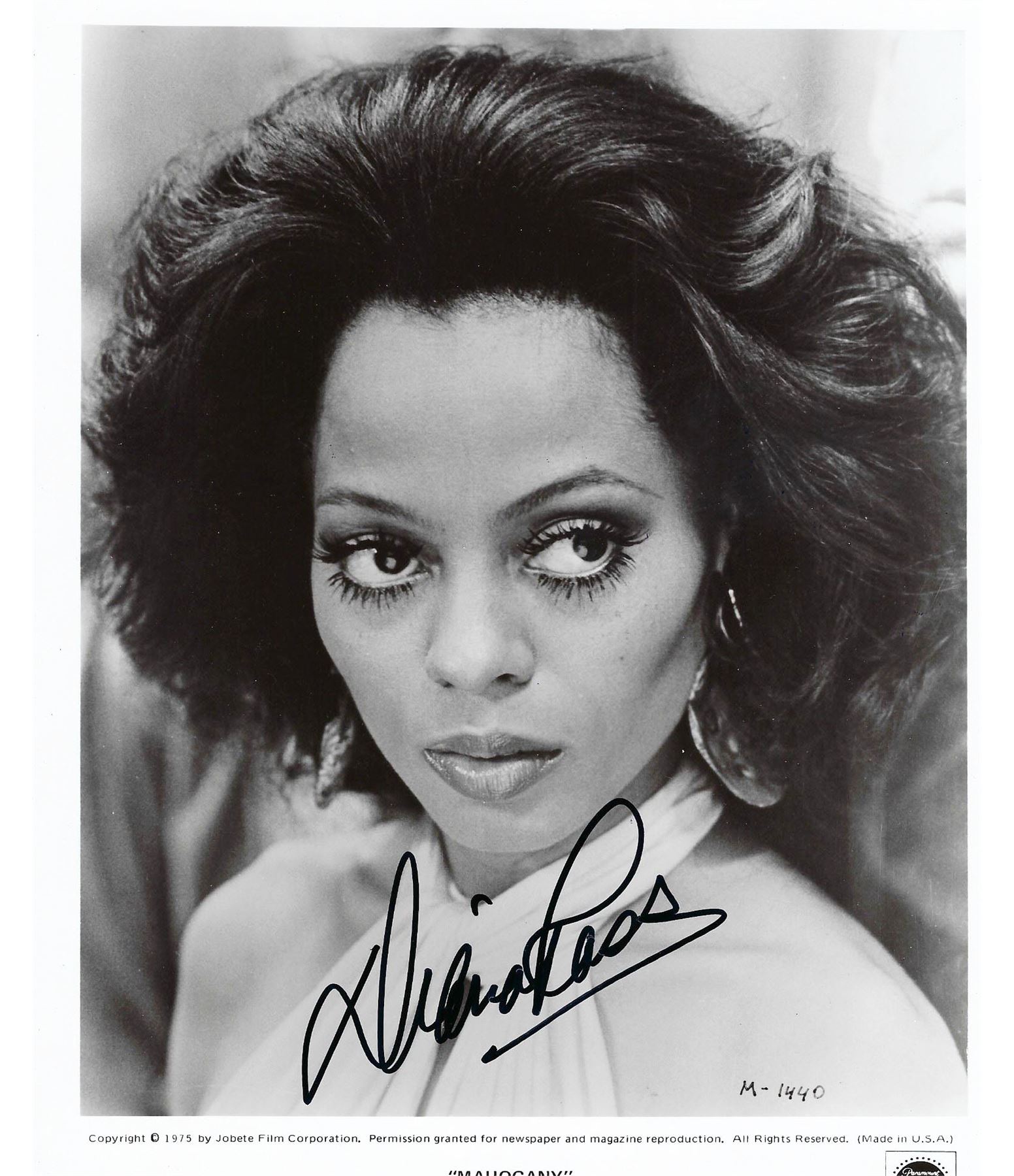 Diana Ross signed movie photo