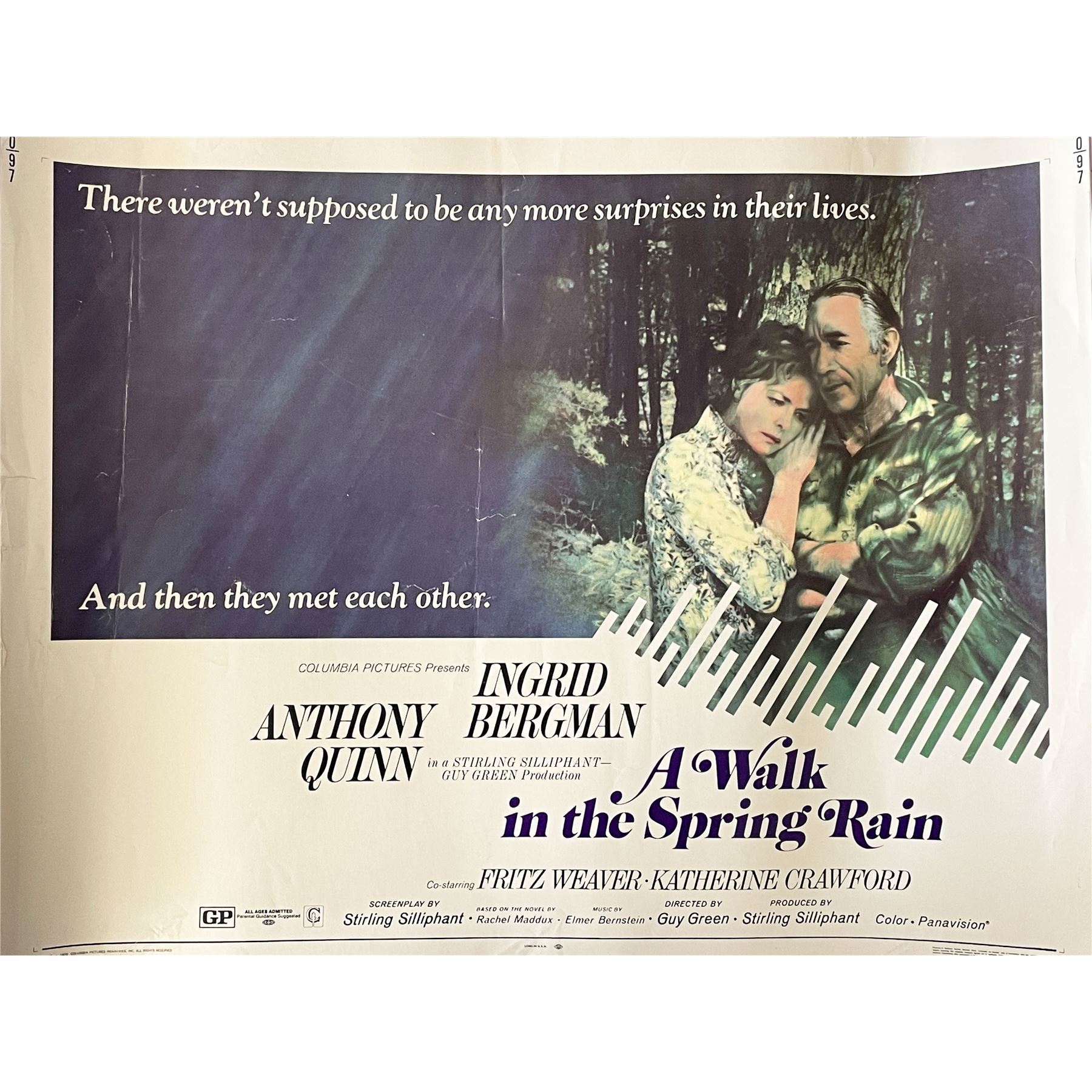 A Walk in the Spring Rain 1970 vintage movie poster