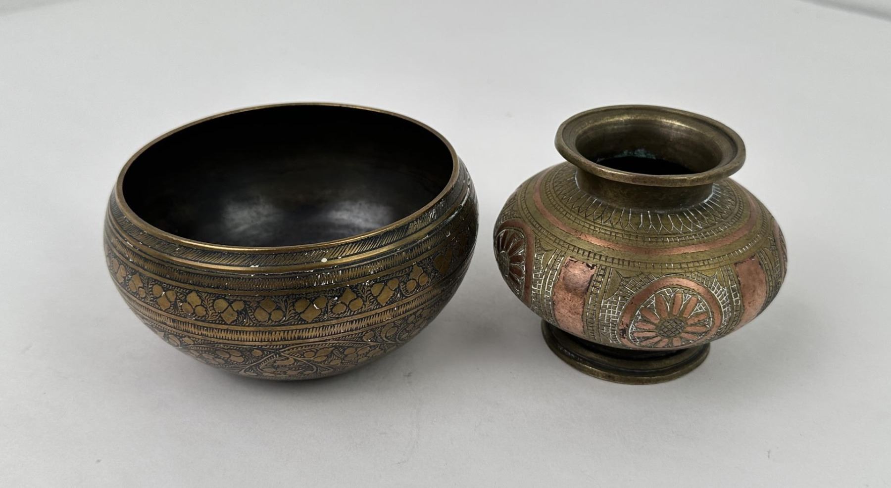 Antique Persian Islamic Bronze Bowl Water Pot