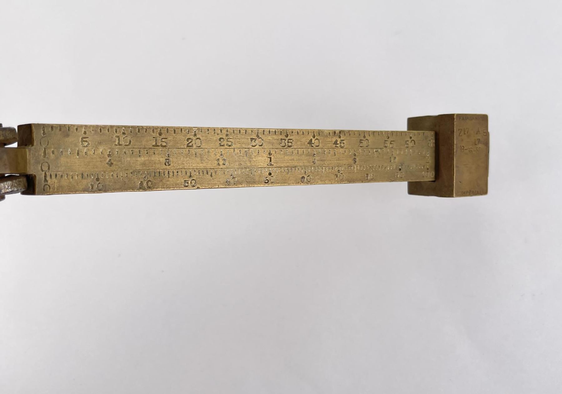 Antique Brass Fairbanks Grain Bushel Scale