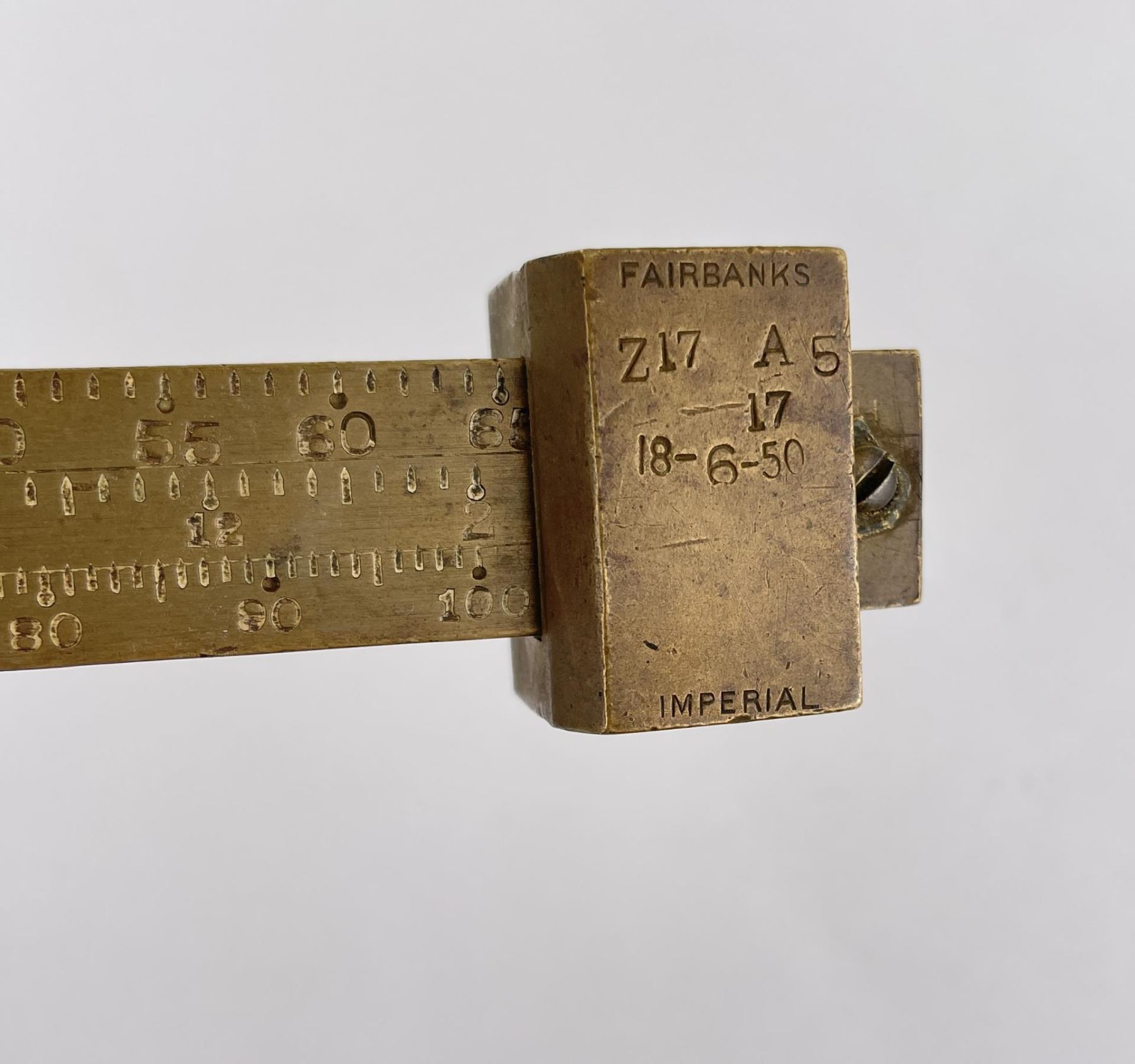 Antique Brass Fairbanks Grain Bushel Scale