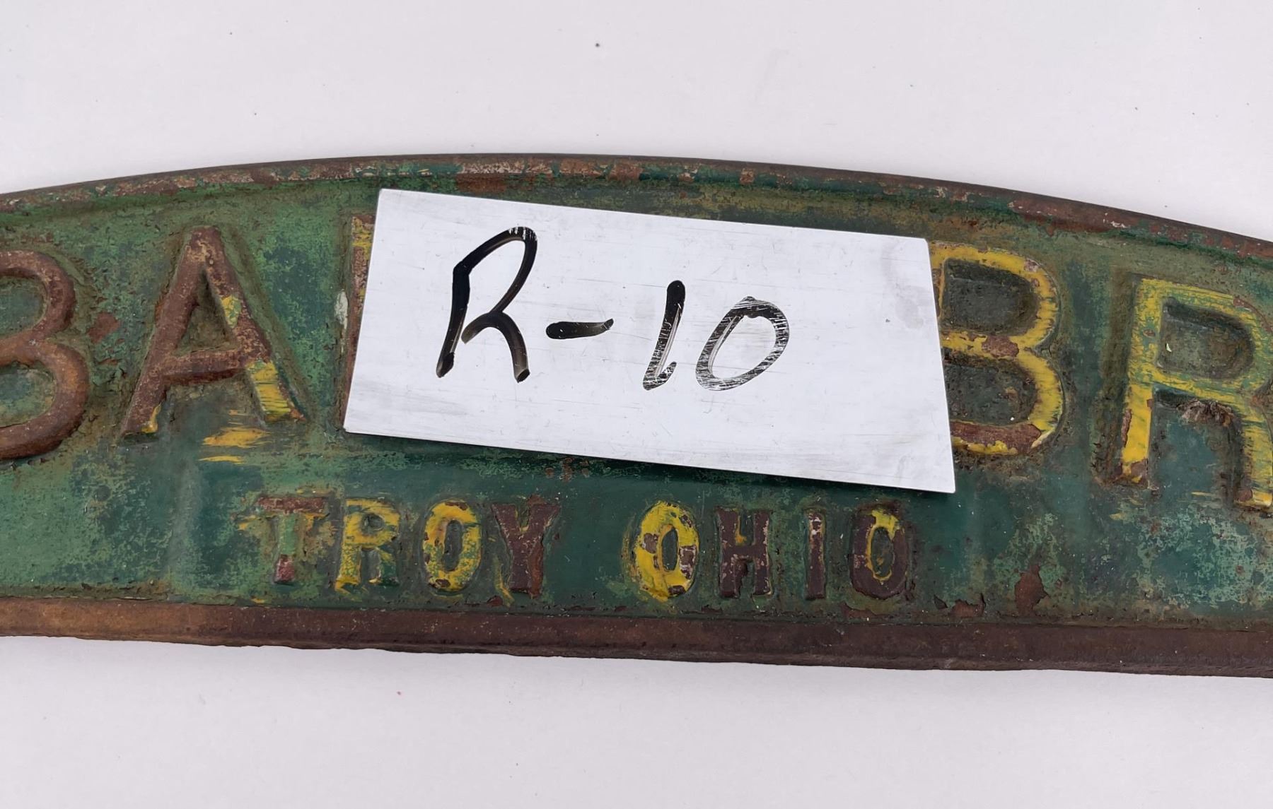 Hobart Bros Troy Ohio Cast Iron Equipment Sign