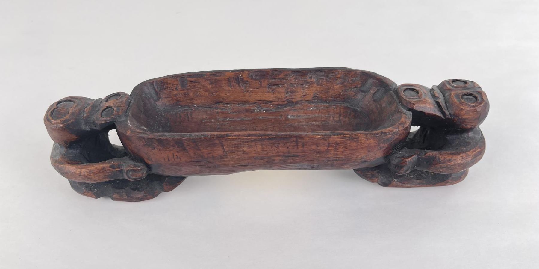 Hawaiian Wood Carved Menehune Bowl