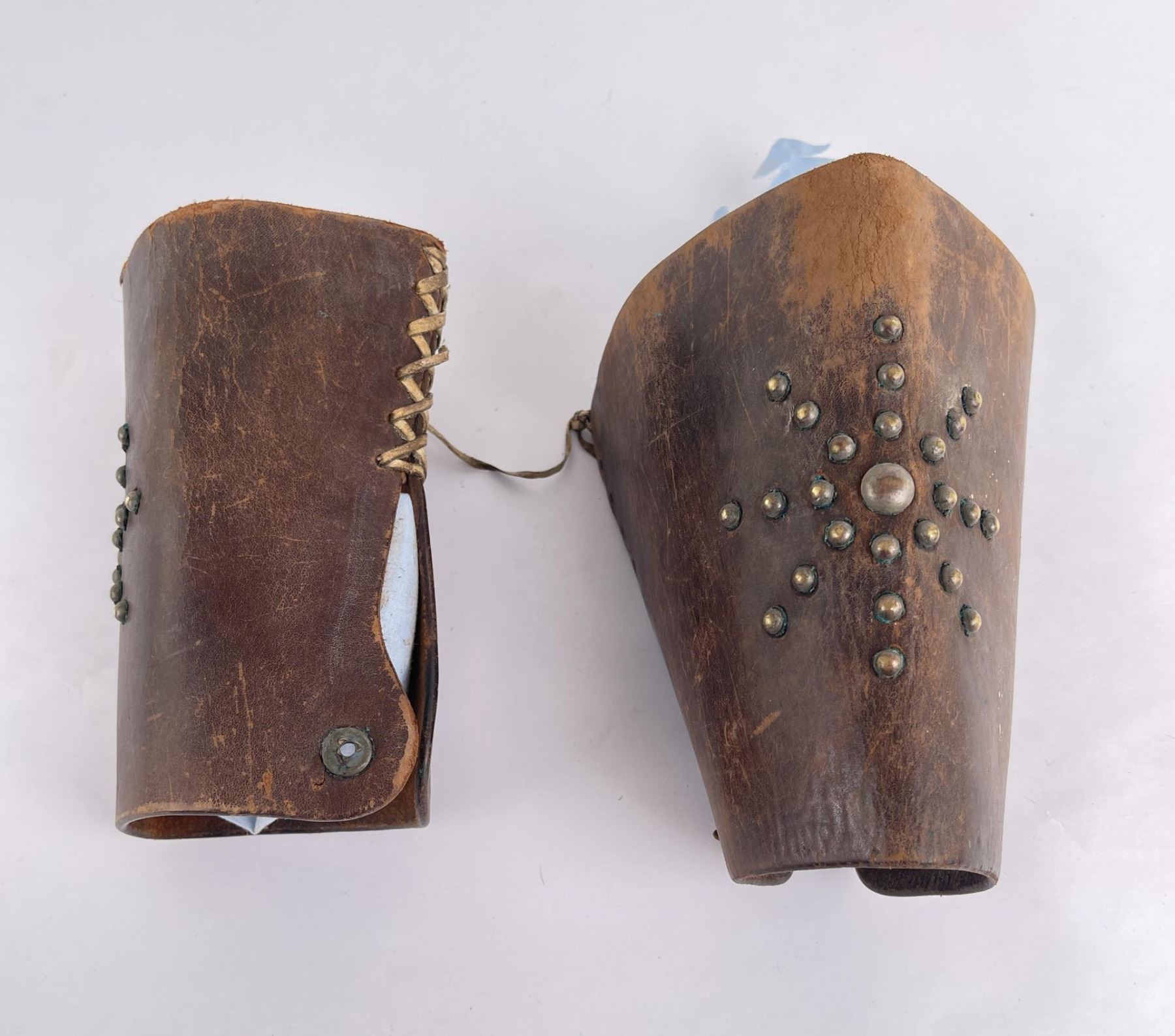 Antique Tooled Leather Cowboy Cuffs