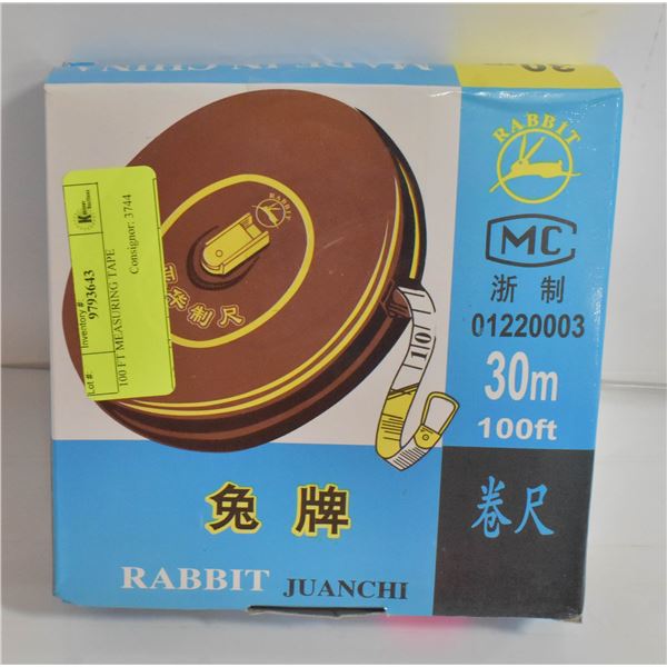 100 FT MEASURING TAPE 100 FT MEASURING TAPE
