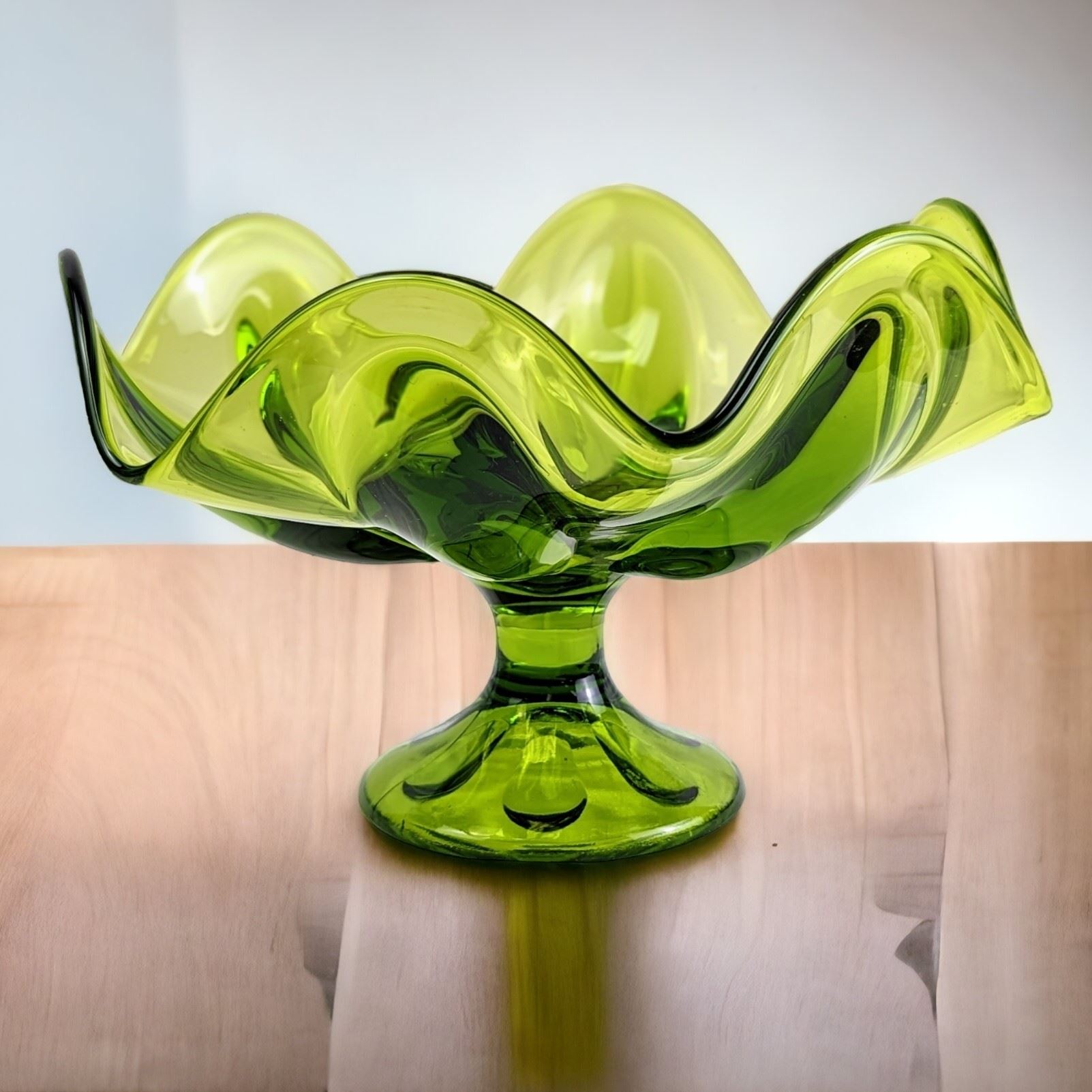 Vintage Green Fruit Bowl