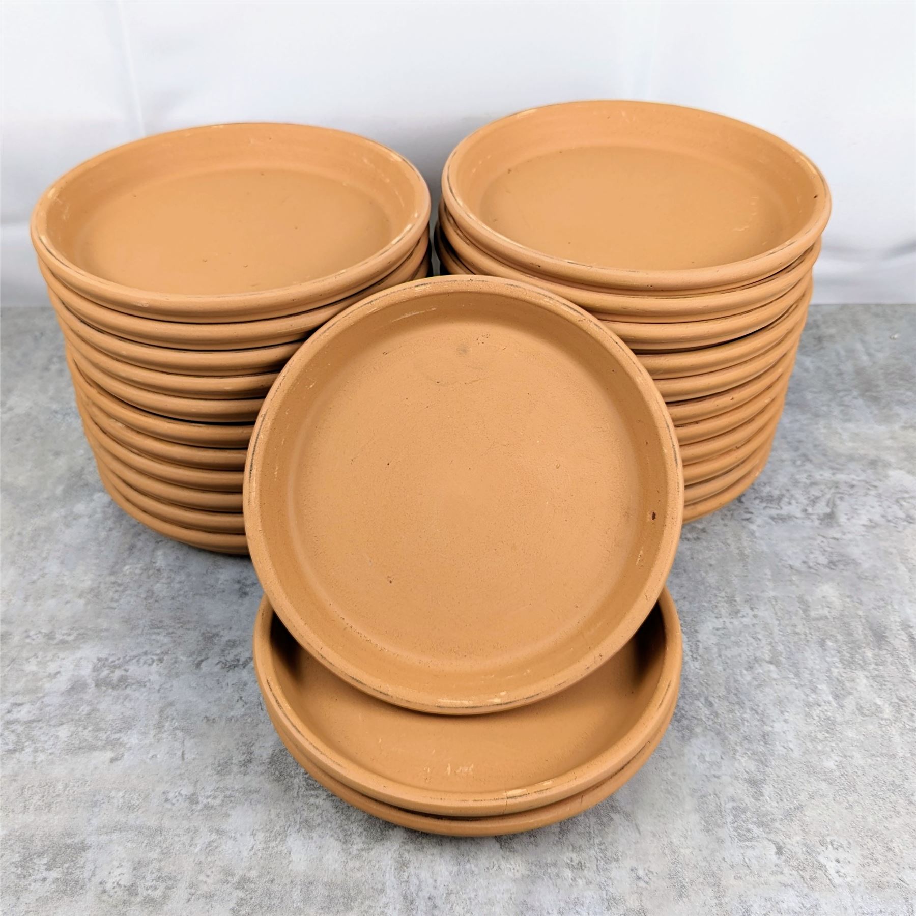 Set of 25 Terra Cotta Plates 8"