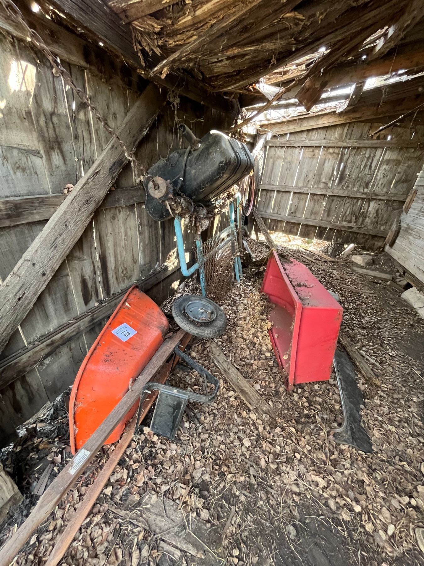 Wheel barrow, Calf sled & Headache rack