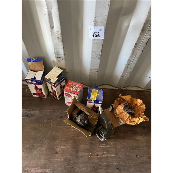4 New bottle jacks, large valve & Pto cross