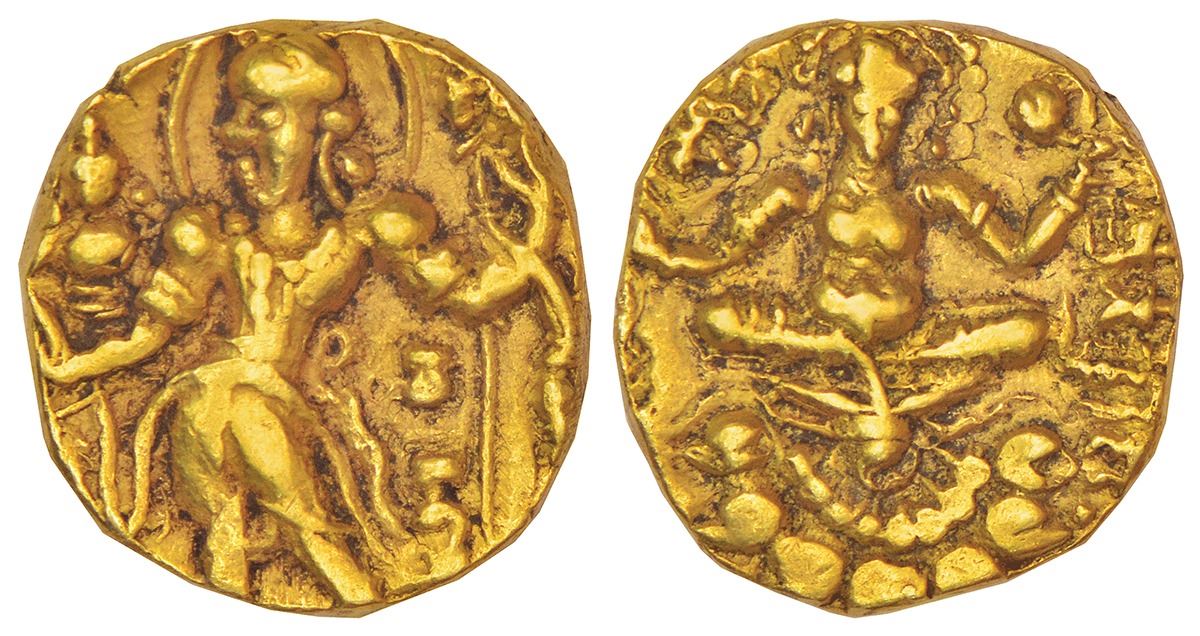 Ancient India: Gupta Empire, gold dinar of Chandra Gupta II (375-415 AD ...