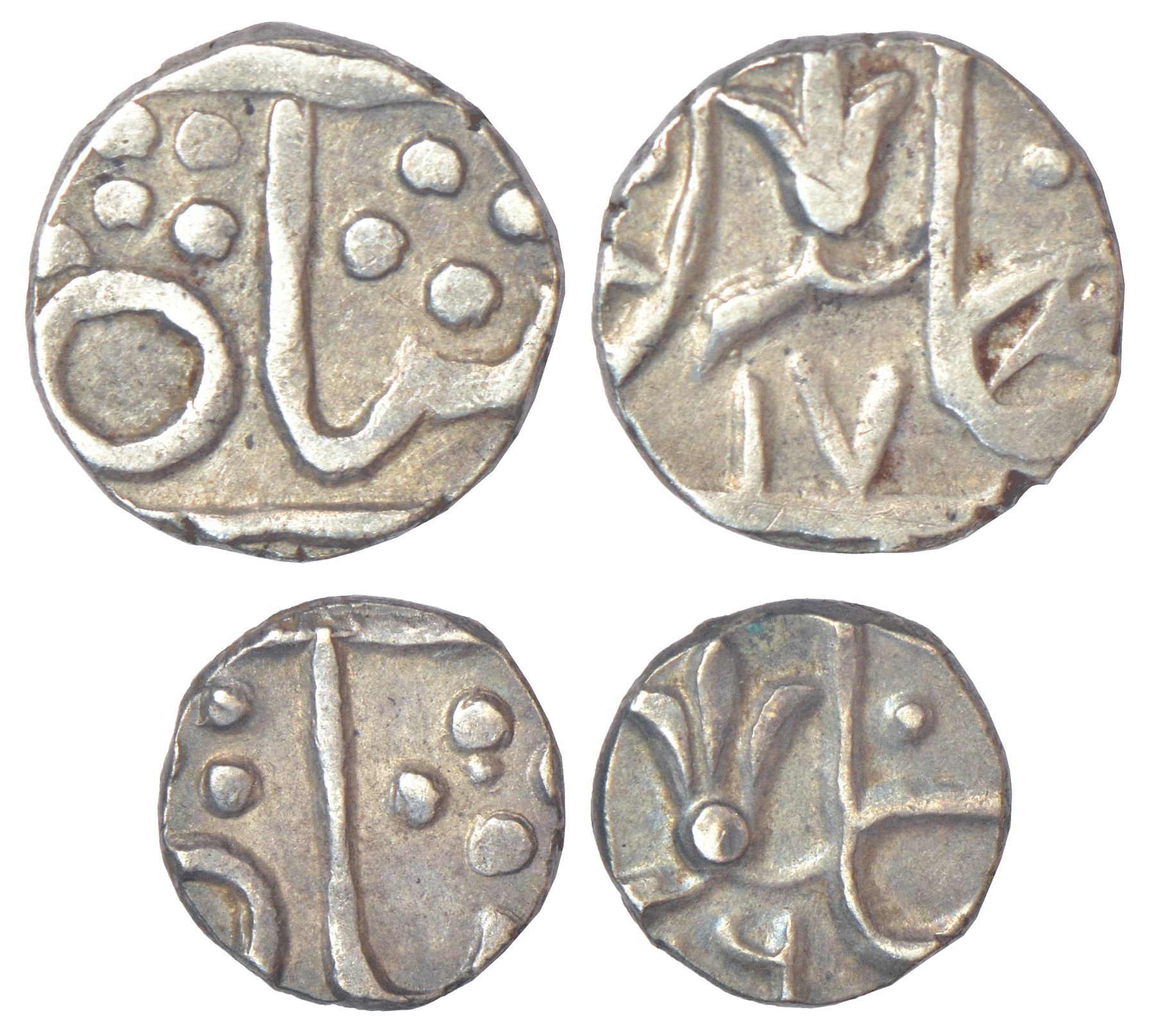 Princely States: Gwalior, Daulat Rao (1794-1827 AD), silver coins (2 ...