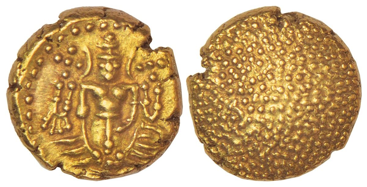 Indo-Dutch, Single Swami, gold pagoda, ND (1747-1748 AD), Nagapatnam, 3 ...