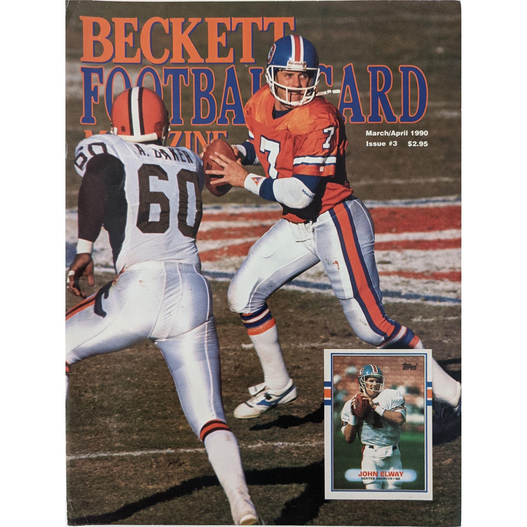 Beckett Football Card Monthly Magazine March/April 1990 Issue #3