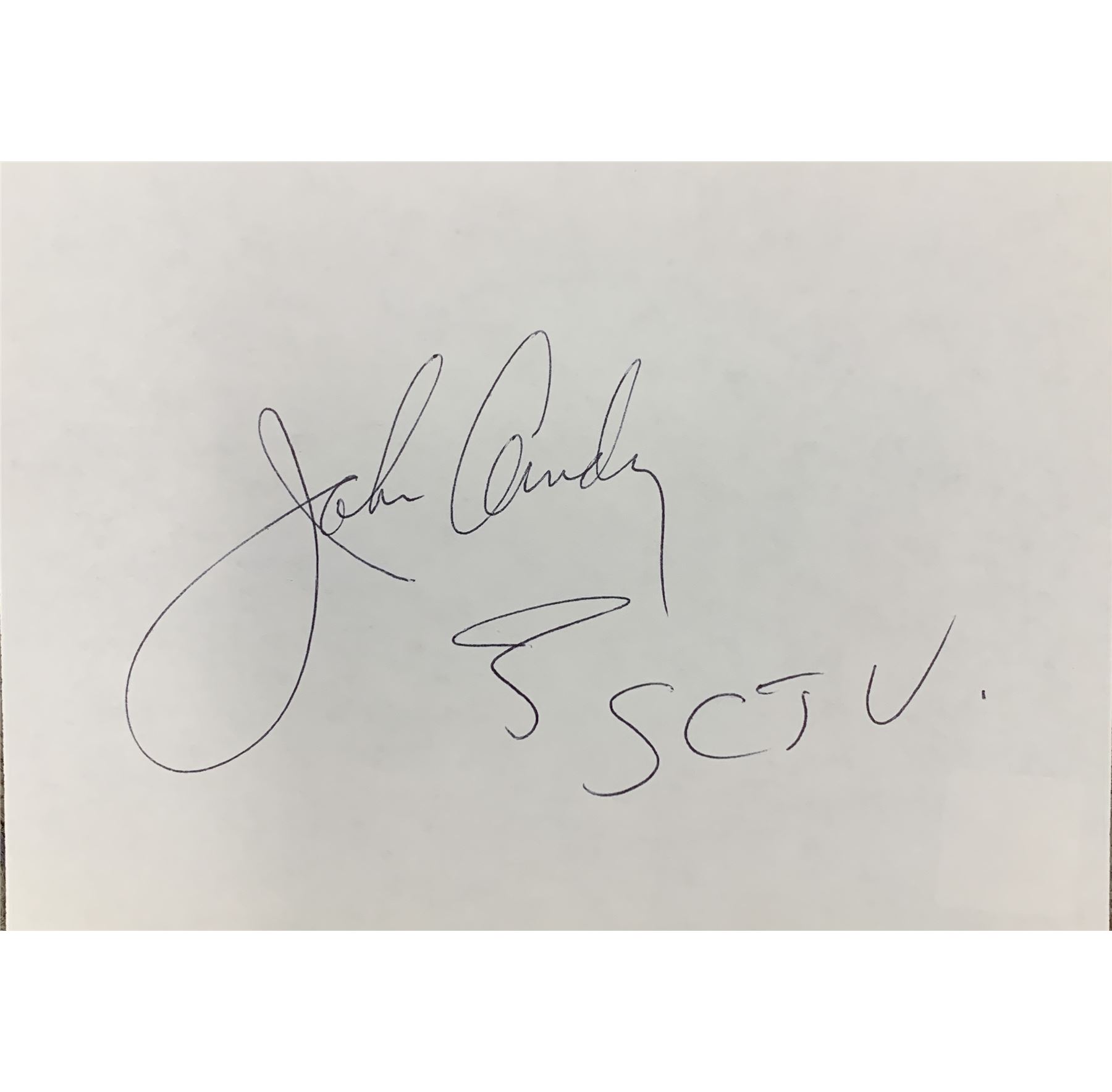 John Candy original signature