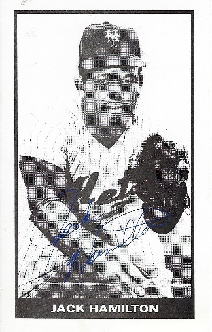 Jack Hamilton signed post card