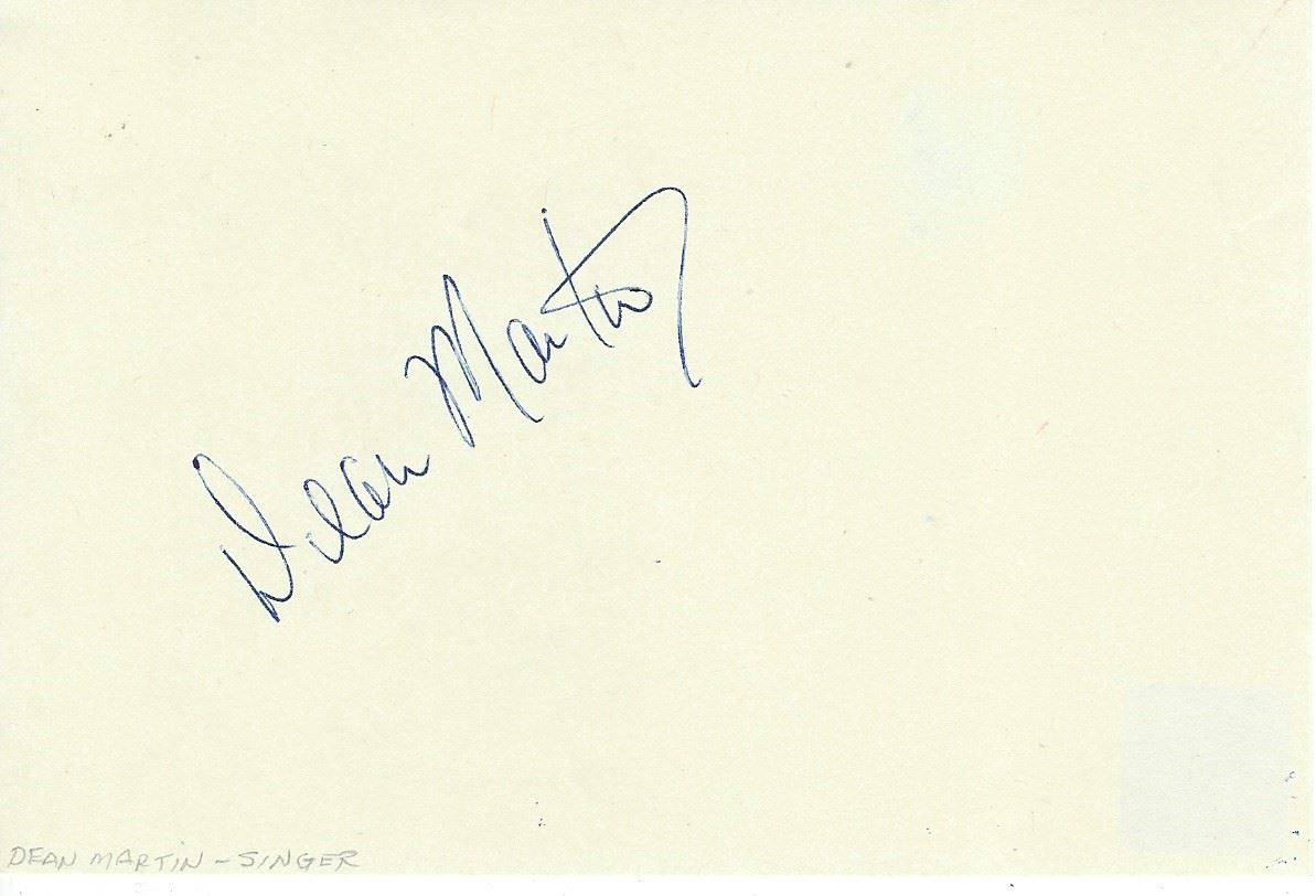 Dean Martin original signature