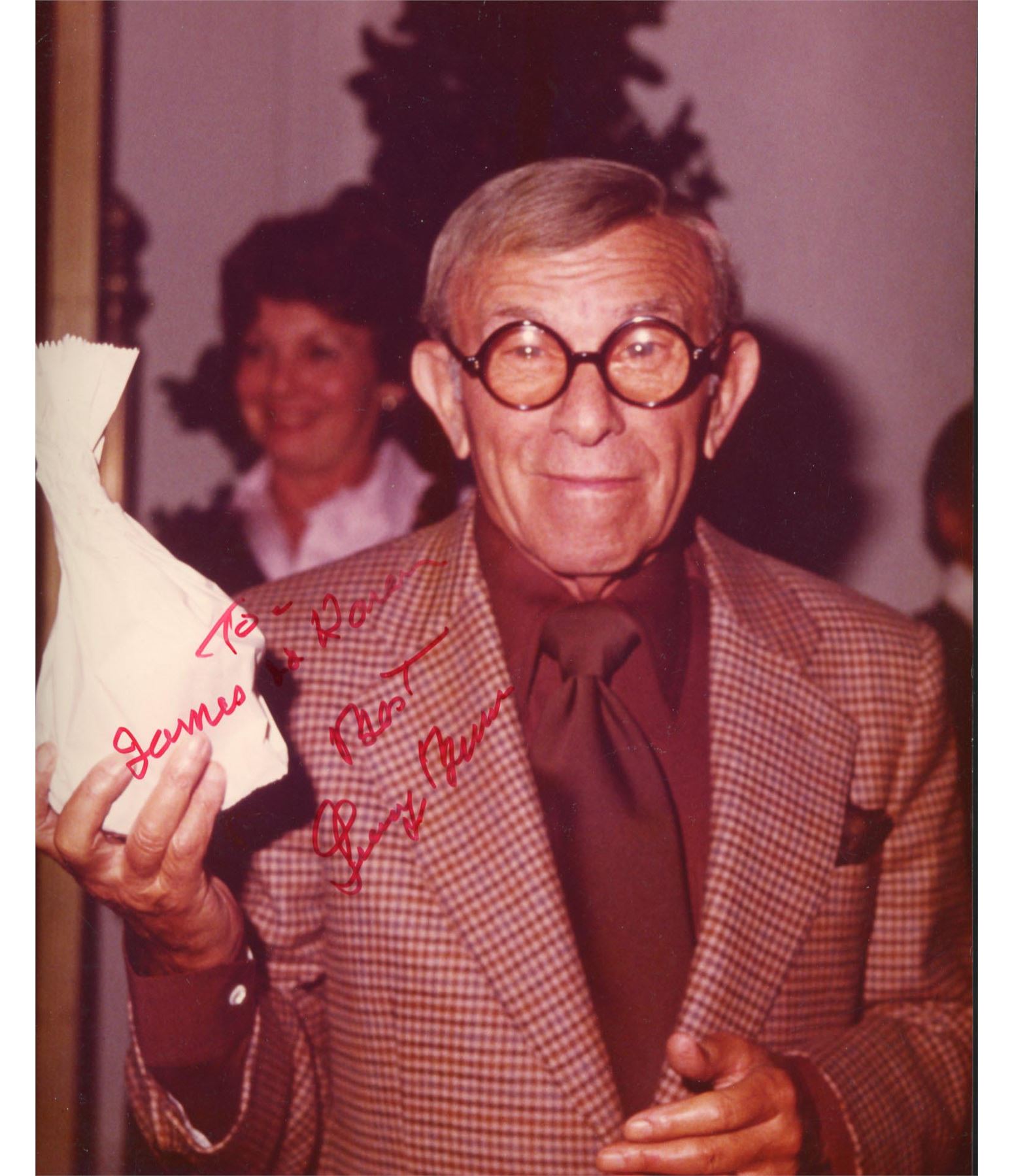 George Burns signed photo