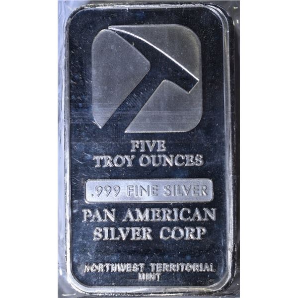 FIVE OZ .999 SILVER BAR