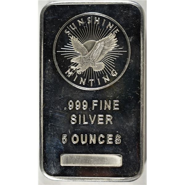 FIVE OZ .999 SILVER BAR