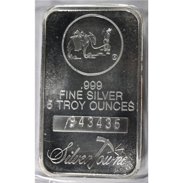 FIVE OZ .999 SILVER BAR