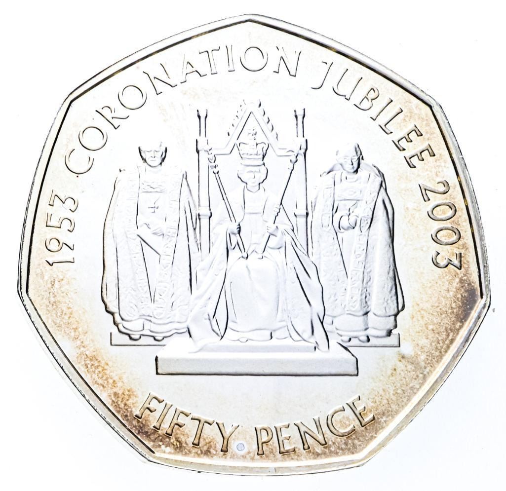 UK 2003 Silver Proof 50P Guernsey - 925 Sterling Silver