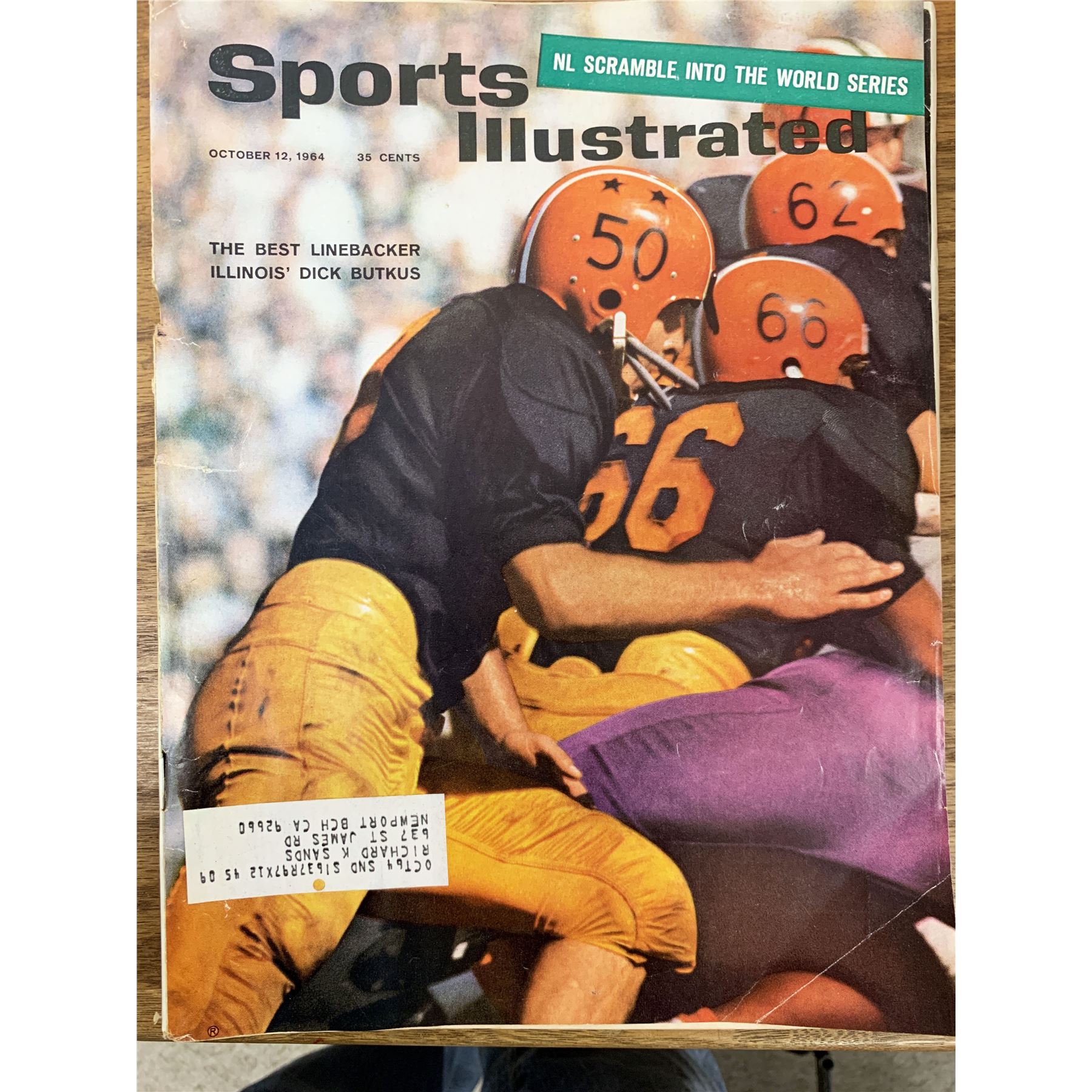 Sports Illustrated Magazine 1964 Dick Butkus Issue