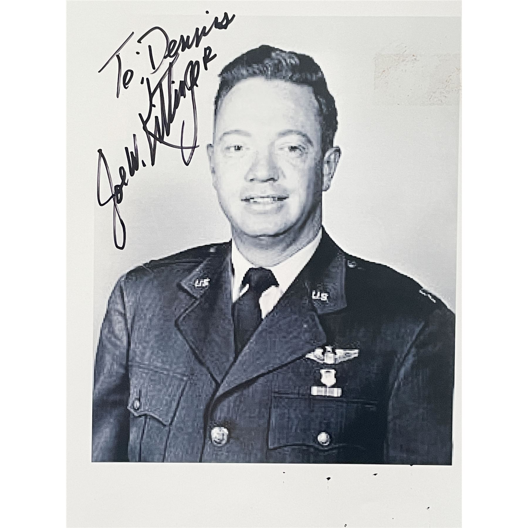 USAF Commanding officer Joseph Kittinger signed photo