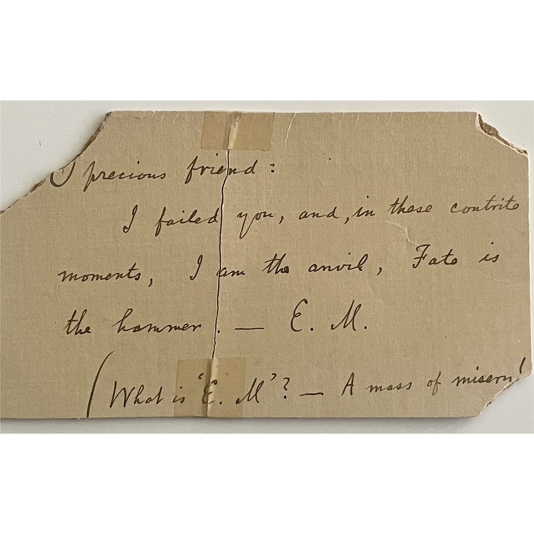 Poet Edwin Markham vintage handwritten note