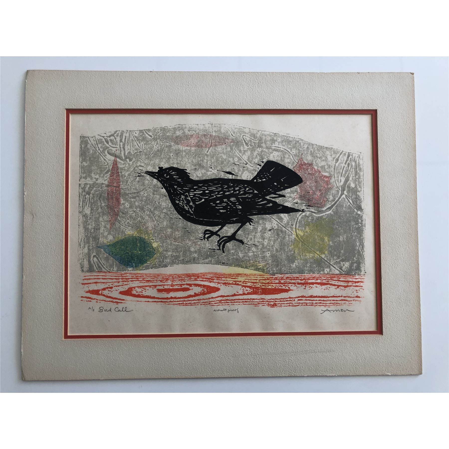 Irving Amen Signed Print - Bird Song - A/P Artist's Proof