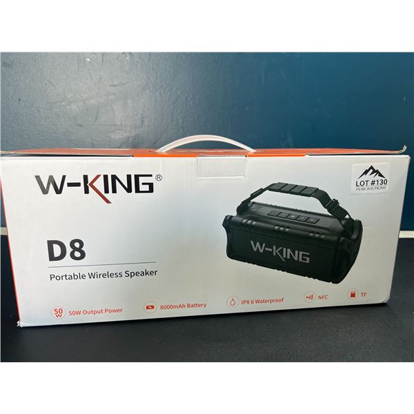 Lot of 1 W-King D8 Portable Wireless Bluetooth Party Speaker/Boombox - 50W