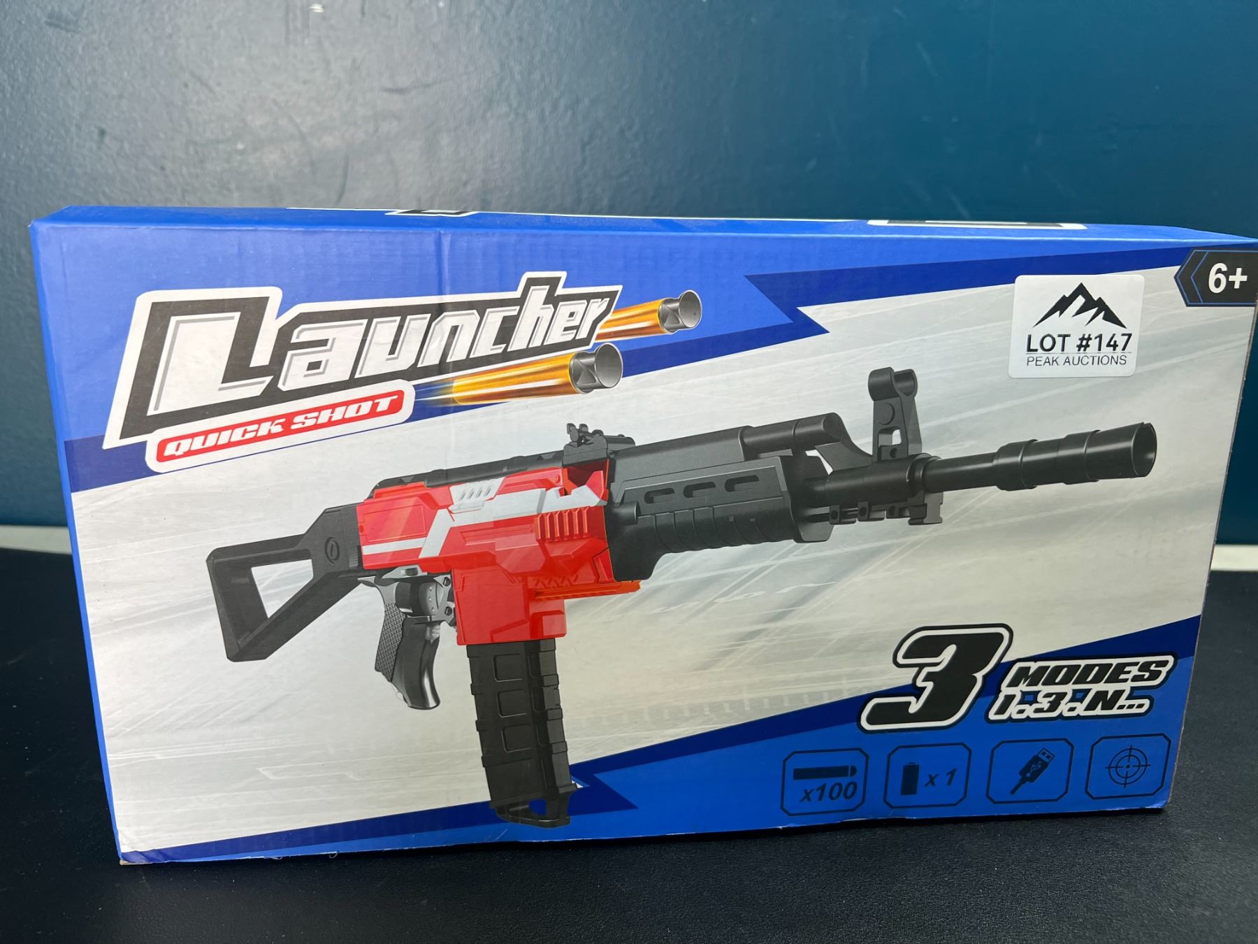 Lot of 1 Electric Automatic Launcher Toy Gun