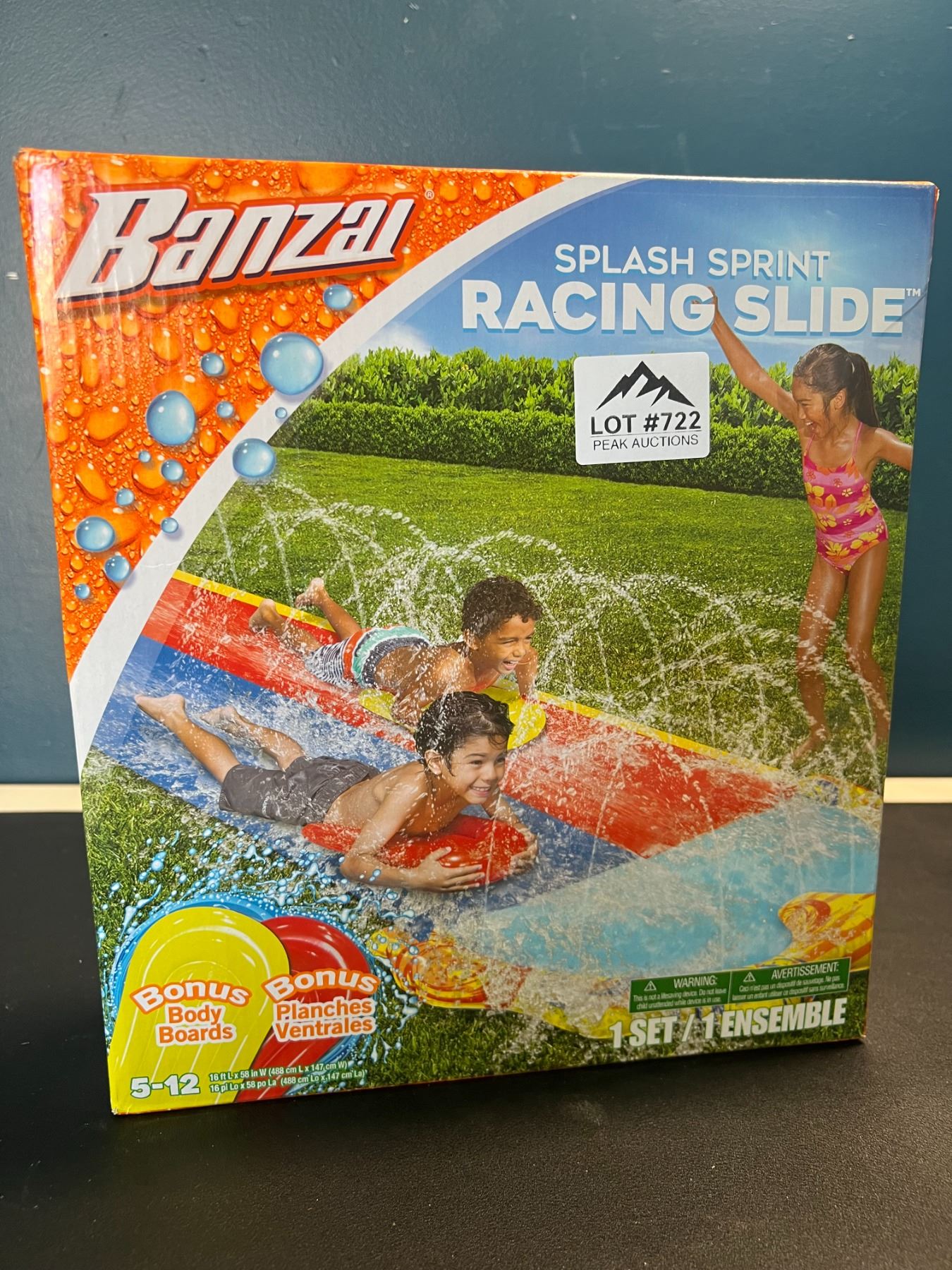 Lot of 1 Banzai Splash Sprint Racing Water Slide for Outdoors