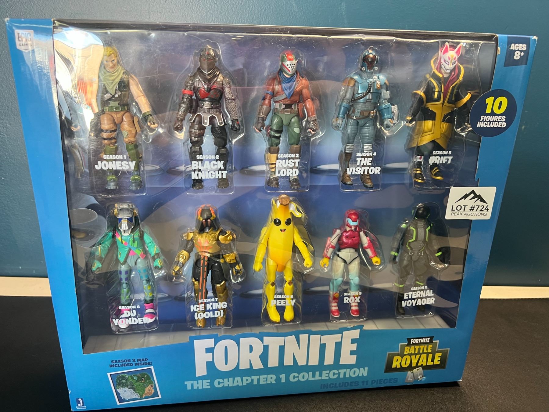 Lot of 1 Fortnite The Chapter 1 Collection 11PC Toy Figure Set