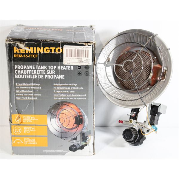 REMINGTON REM-16-TTCF PROPANE TANK TOP HEATER REMINGTON REM-16-TTCF PROPANE TANK TOP HEATER