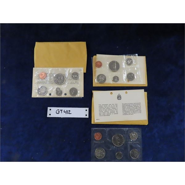 3 1968 Canada Uncirculated Coin Sets Royal Canadian Mint