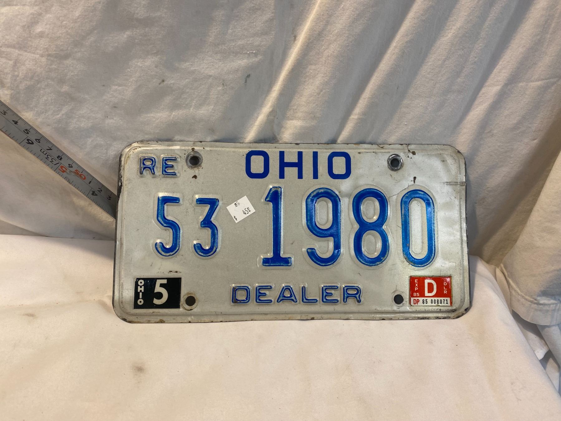 Ohio dealer license plate