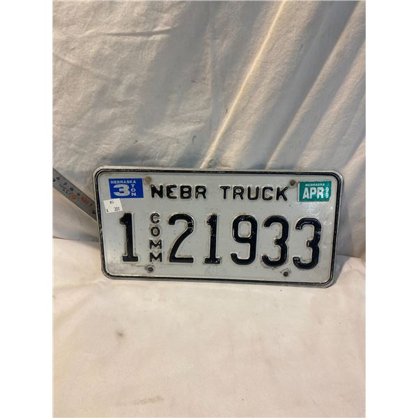 NEBR Truck license plate