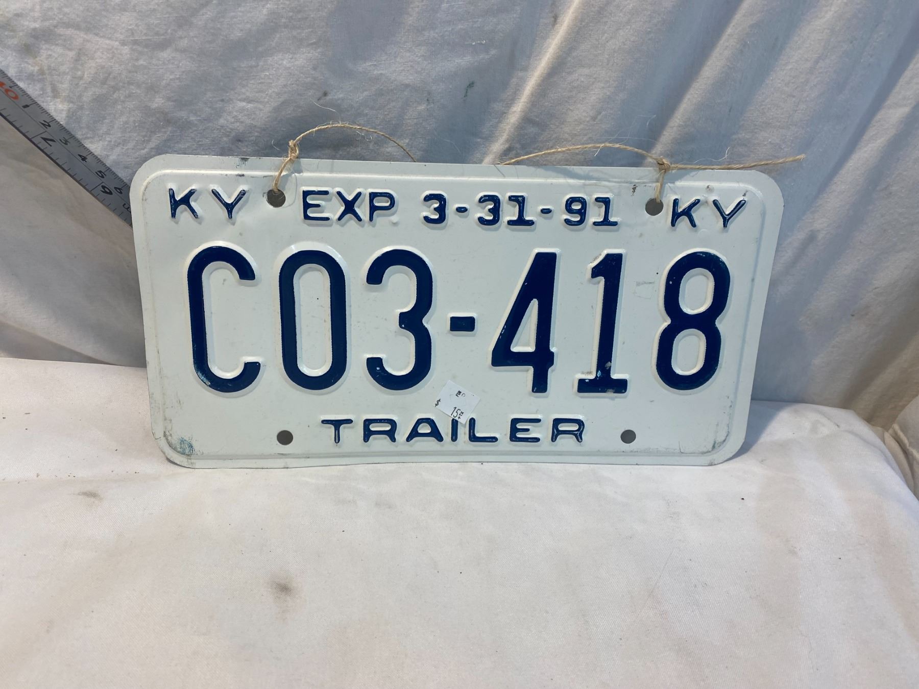 Trailer license plate