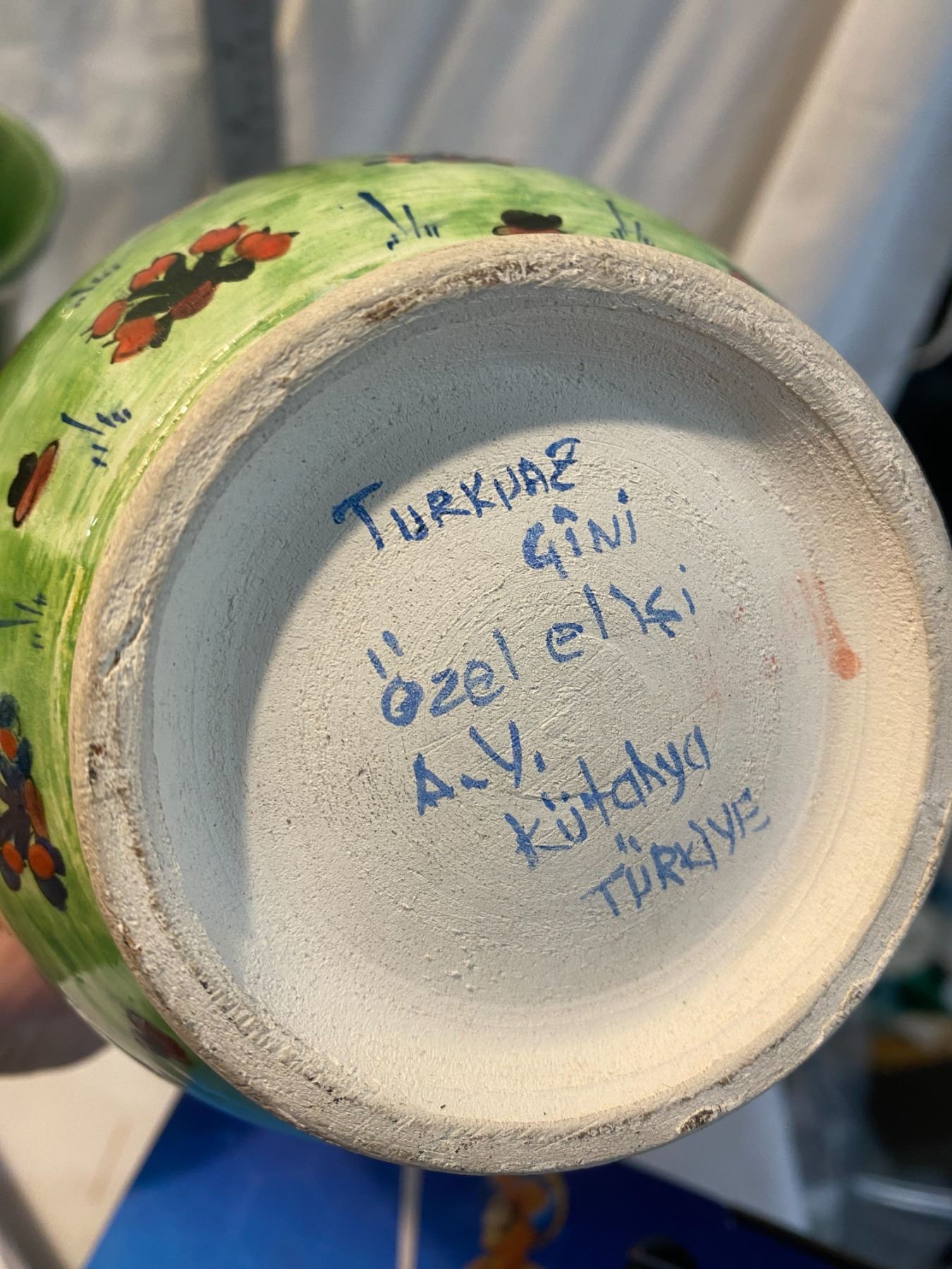 Hand painted vase from Turkey