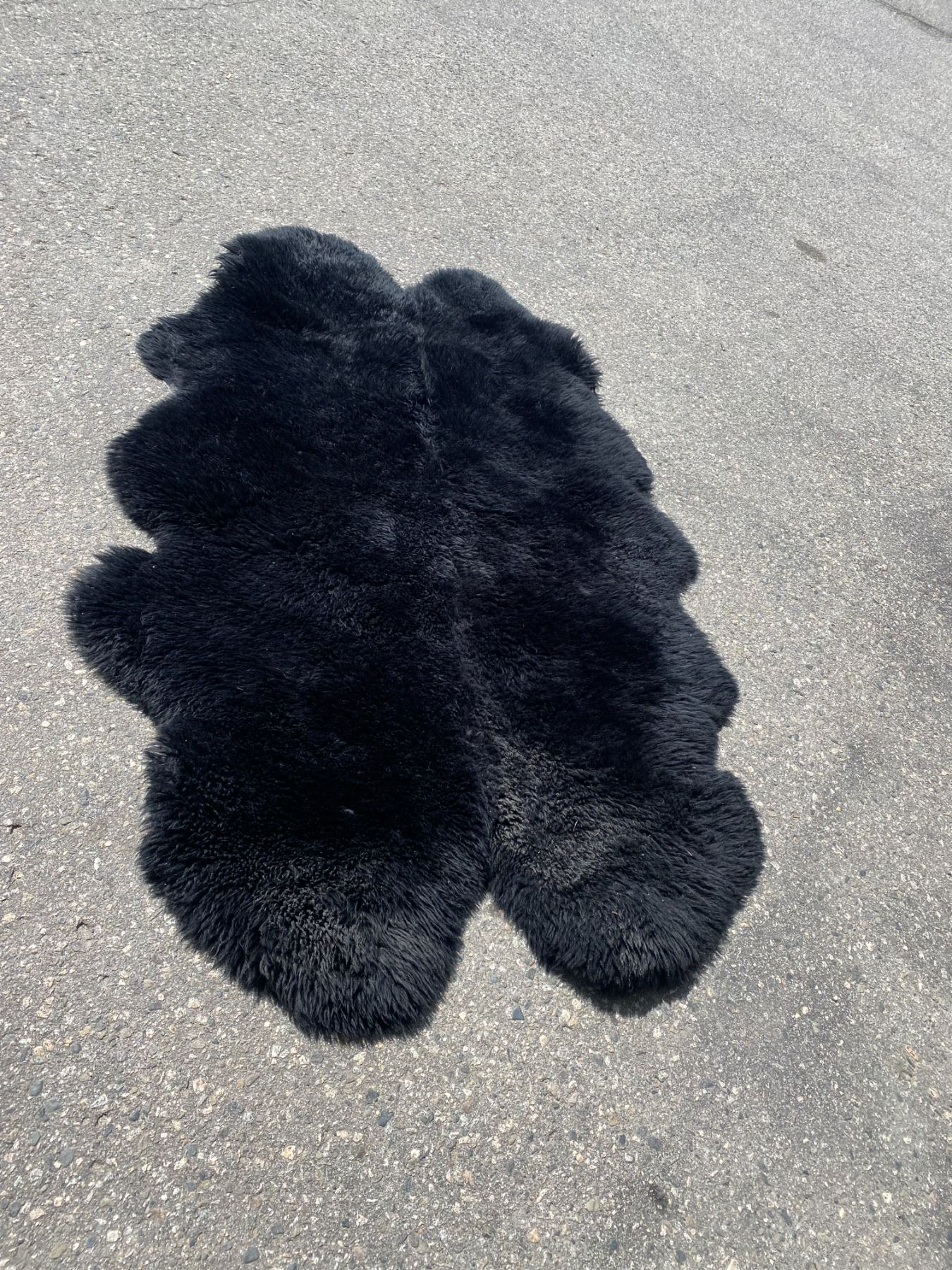 Faux bear skin rug