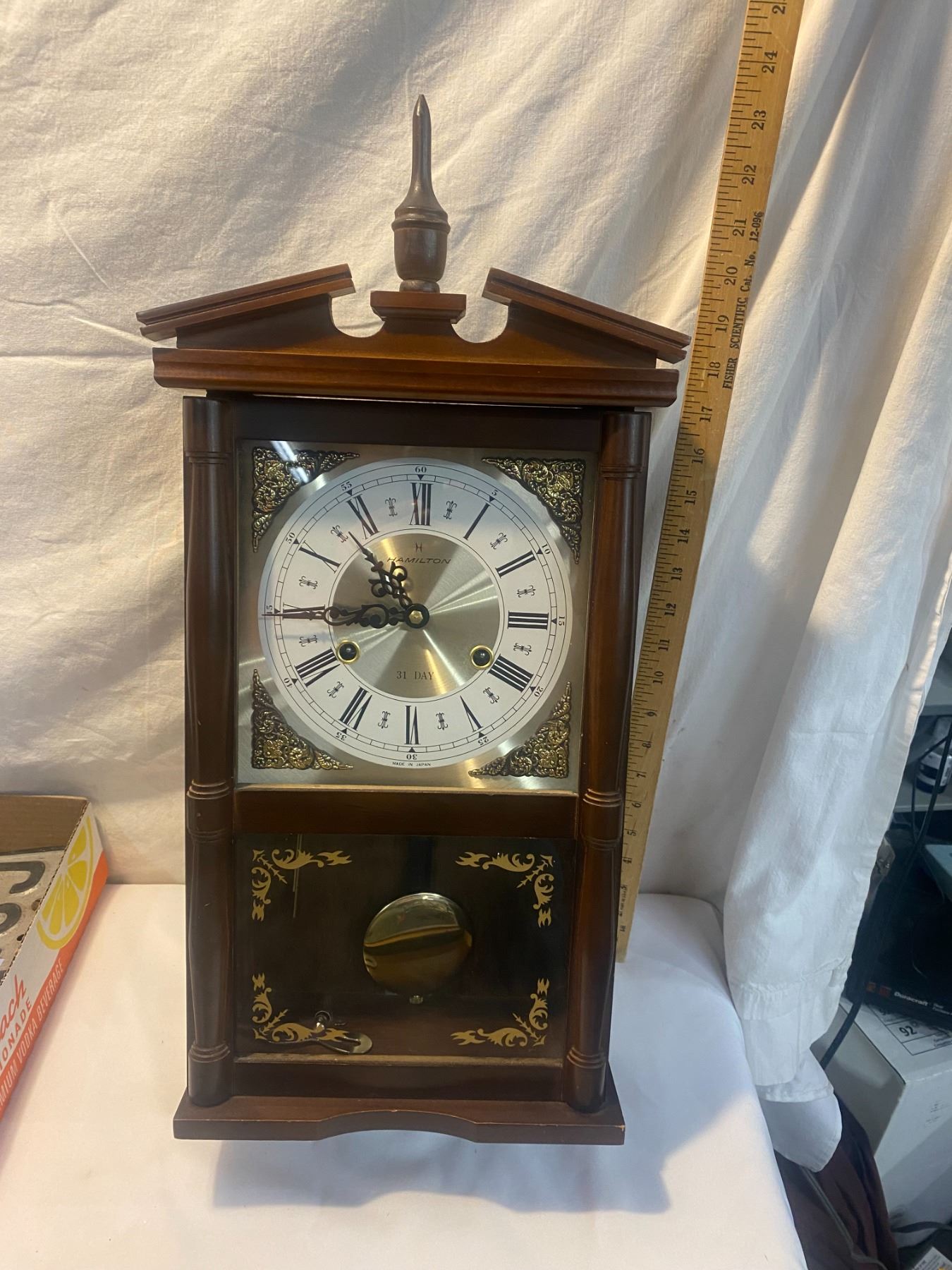 31 day Hamilton wall clock works 10"x5"x24"
