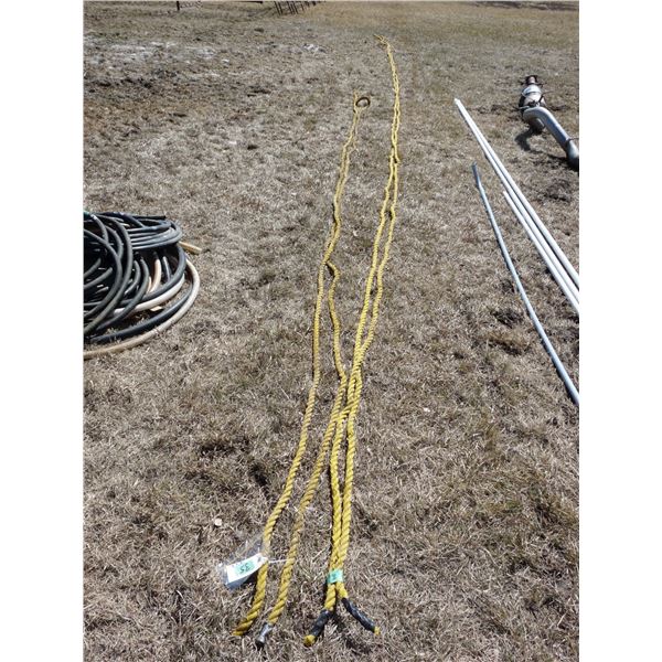 Lengths of three quarter inch nylon rope approximate Lengths mark on tags