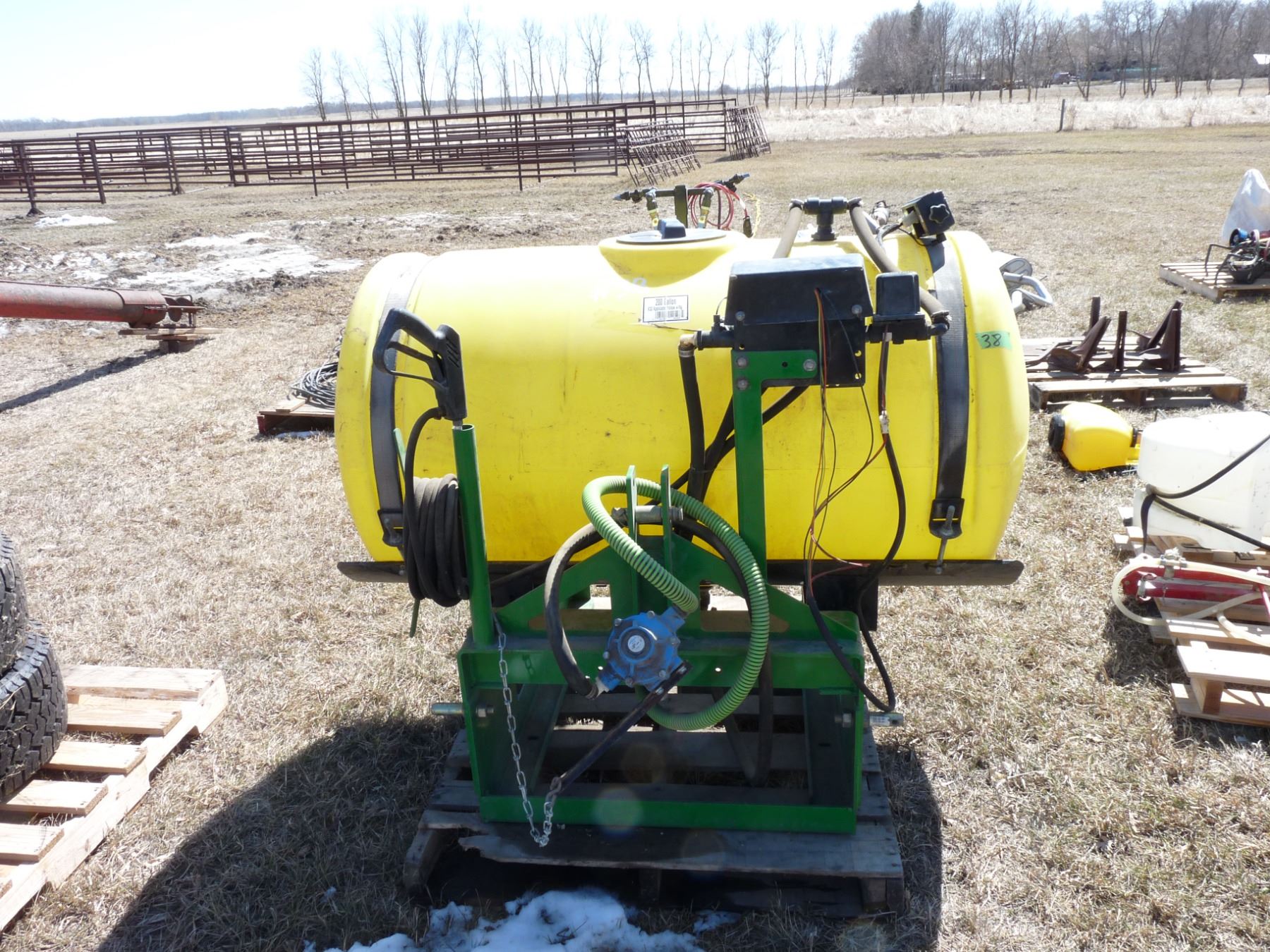TeeJet 200 gallon 3 point hitch sprayer -- controls in office
