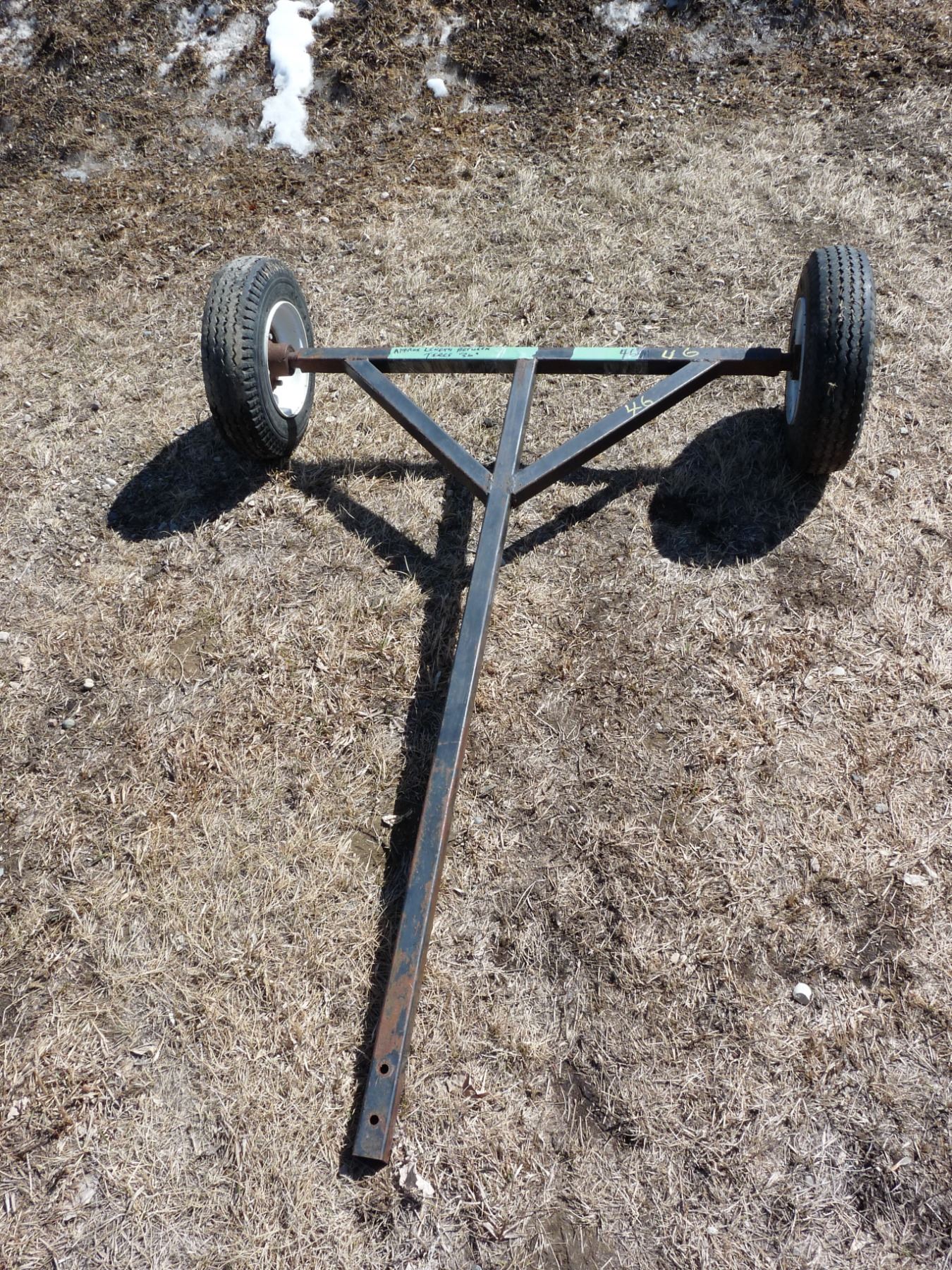 Two wheel trailer frame 36 inch width between Axel